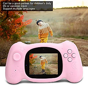 SALUTUY Children Video Camera, Delayed Photos Continuous Shooting 12Mp Photos Children Camera for Birthday for Thanksgiving for Christmas for Kids(Pink)