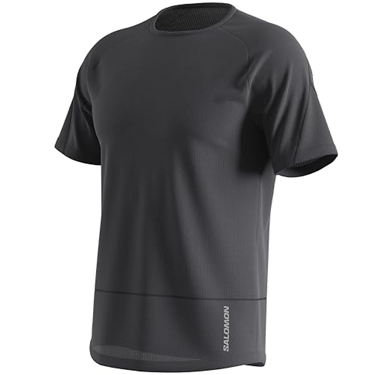 Salomon mens Tee T Shirt, Deep Black, Medium US