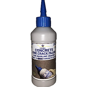 Bluestar Flexible Concrete Hairline Crack Filler (Gray), DIY- No Special Tools Needed. Fill Small Cracks in Concrete Driveways, Patios and Other Concrete Surfaces. 16 fl. oz. Bottle.