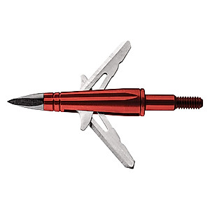 TenPoint EVO-X CenterPunch Broadhead, Red - Pack of 3 - 100-Grain, Rear-Deploying Design