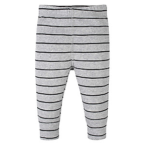 Onesies Brand Unisex Baby 3 Onesies 3 Pants Outfit Bundle Mix n Match Newborn to 12M, Grey Orange Pizza