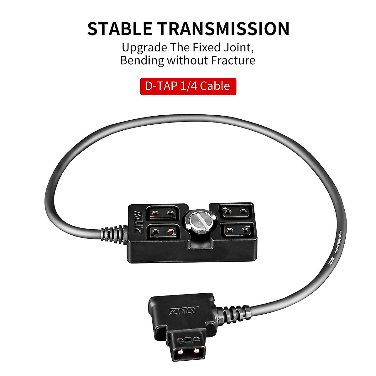 ZITAY D-tap 1x4 Power Splitter Hub with Reverse Insertion Prevention Adapter for VMount Battery