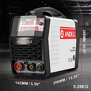 ANDELI TIG Welder TIG-250GLC 170Amp 220V Pulse Hot/Cold/Clean Portable Welding Machine, IGBT Digital Inverter Welder (TIG-250GLC 3 in 1)