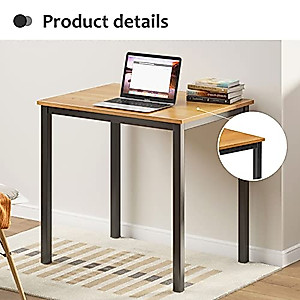 DlandHome Small Computer Desk for Home Office Table Writing Table for Small Spaces Study Table Laptop Desk 31.5x23.6 Inch