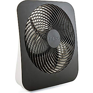 Treva 10-Inch Portable Desktop Battery Fan, Powered by Battery and/or AC Adapter - Air Circulating with 2 Cooling Speeds - 2 Pack
