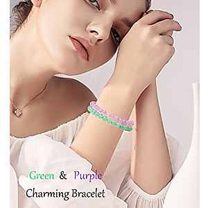 SONNYX 12Pcs Gemstone 6mm Semi Precious Round Beaded Bracelet Set For Women Men Healing Crystal Stretch Energy Stone Bead Bracelets Jewelry