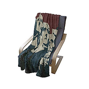 Lunarable Mount Rushmore Throw Blanket, South Dakota USA Famous Mount Rushmore, Flannel Fleece Accent Piece Soft Couch Cover for Adults, 60" x 80", Maroon Petrol