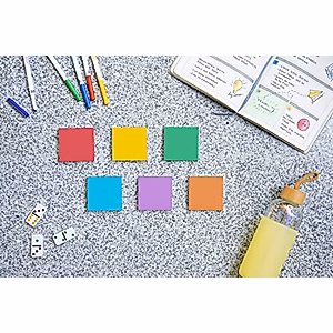 Post-it Super Sticky Notes, 3x3 in, 6 Pads, 2x the Sticking Power, Playful Primaries Collection, Primary Colors (Red, Yellow, Green, Blue, Purple), Recyclable(654-6SSAN)