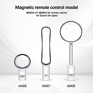 YKoneCha 965824-01 965824-02 Replacement remote control for Dyson AM06 Desk Fan, AM07 Tower Fan, AM08 Pedestal Fan with magnetic battery