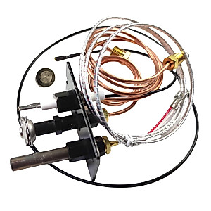 10002265 Replacement Propane/Natural Gas 3 Way Pilot Assembly compatible with for Majestic Temco, and Vermont Castings gas stoves