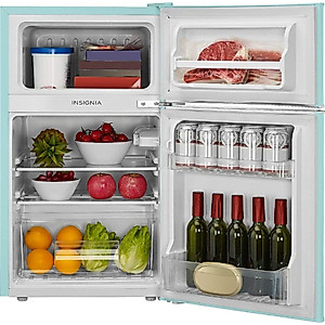 Insignia 3.1 cu. ft. Retro Mini Fridge with Top Freezer (Hot rod red)