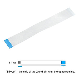 MECCANIXITY Flexible Flat Cable Extension Ribbon Cables 20 Pins 1.0mm Pitch 150mm for 3D Printer, Laptop, Camera, Screen and DVD Player Connector B Type Pack of 12