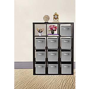 (10-Pack, Grey) Storage Bins, Containers, Boxes, Tote, Baskets| Collapsible Storage Cubes For Household Organization | Fresh Fabric & Cardboard