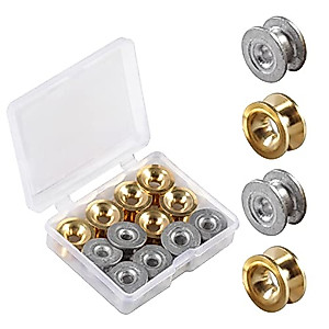 SPEEDWOX 12 Pcs Grass Trimmer Head Eyelets Sleeve String Trimmer Garden Brush Cutter Parts Accessories Replacement Parts for Engine String Trimmers with Plastic Storage Box