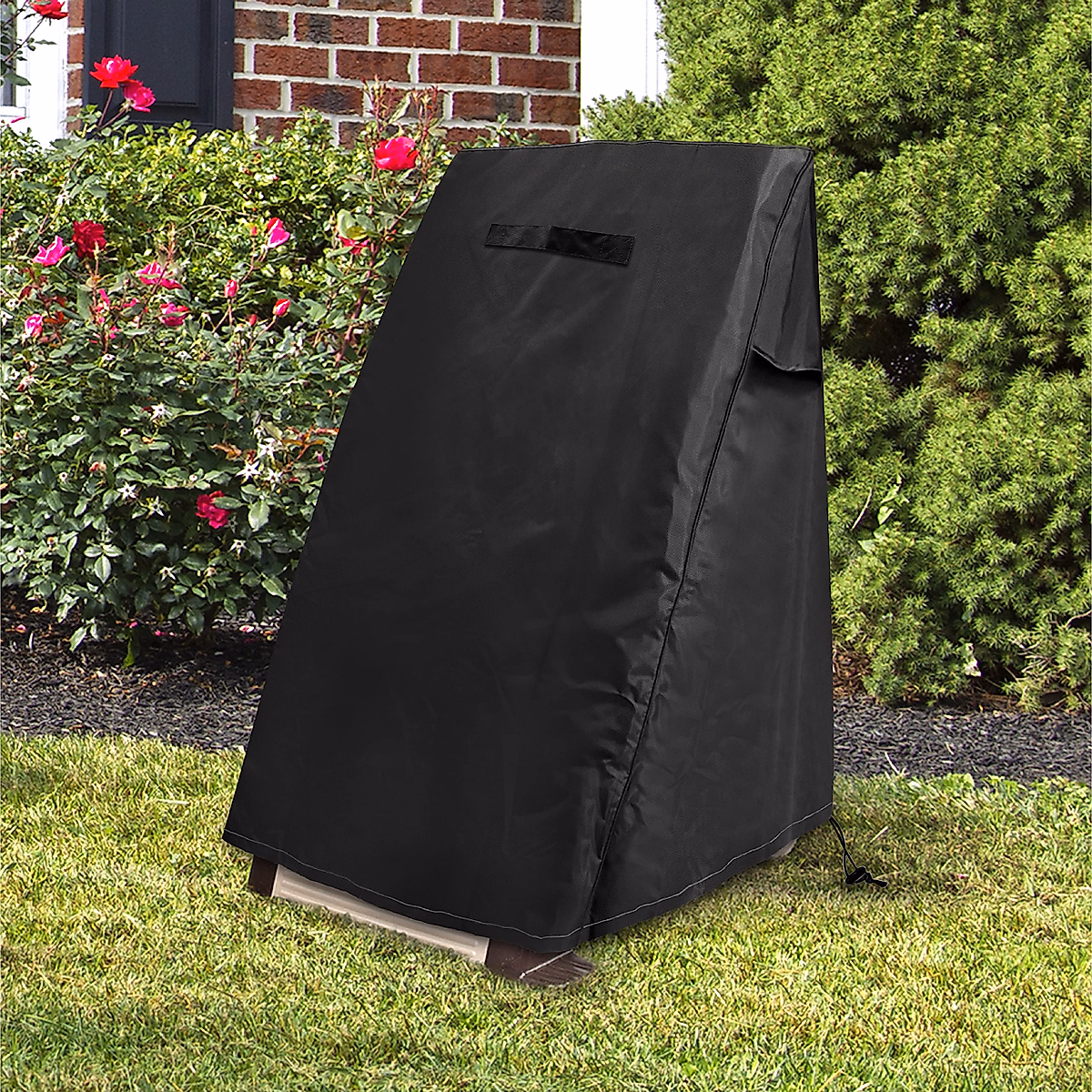 GEHENG Garden Hose Reel Cover, 420D Oxford Polyester Coated Tarp, 100% Waterproof, All Weather Use, for:Klz,Suncast,OB and More,Black.25.9" x24.8" x 34.6".