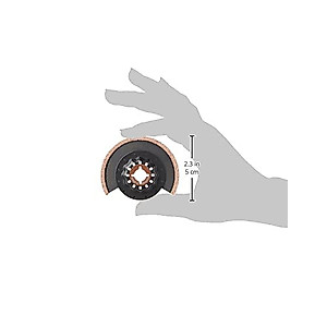 BOSCH OSL212CG 1-Piece 2-1/2 In. Starlock Oscillating Multi Tool Grout & Abrasive Carbide Grit Segmented Saw Blade for Applications in Grout Removal