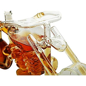 Unique Motorcycle Gift Decanter Wine & Whiskey Elegant Motorbike, Biker Themed, 750ml The Wine Savant - Intricate Details, Bourbon, Scotch or Liquor, Harley Gifts, Decorative Sport Bike Gifts
