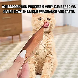 Purrfectpaws Natural Hand-Cut Cat Treats/Cat Complement, 0.8 Ounces of cat Topper, Cat Broth Digestive Support Hairball Control, six in a Pack(Bonito Flavored)