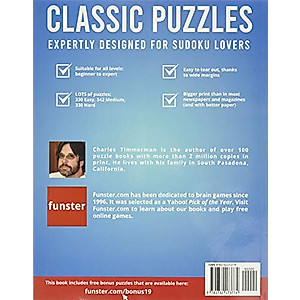 Funster 1,000+ Sudoku Puzzles Easy to Hard: Sudoku puzzle book for adults