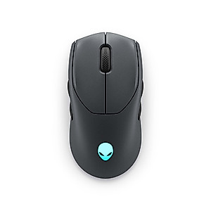 Alienware AW720M Tri-Mode Wireless Gaming Mouse - 2.4GHz Wireless, Bluetooth 5.1, 26,000 DPI, 8-Fully Programmable Buttons, Magnetic Snap Charging Adapter USB-A to USB-C Cable - Dark Side of The Moon