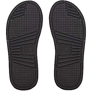 DC Men's Bolsa Slide Sandal, Black/Black/Black, 11 D US