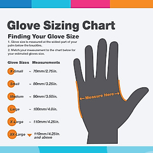 ASAP Latex Powder Free Multi-purpose Gloves, Disposable, 4.0 mil, Natural Latex (Large - Box of 100)