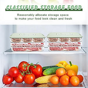 Windspeed Deli Meat Container for Fridge, 3 Layer Bacon Storage Container for Fridge Ham and Deli Meat and Cheese Containers Bacon Storage Container with Tongs