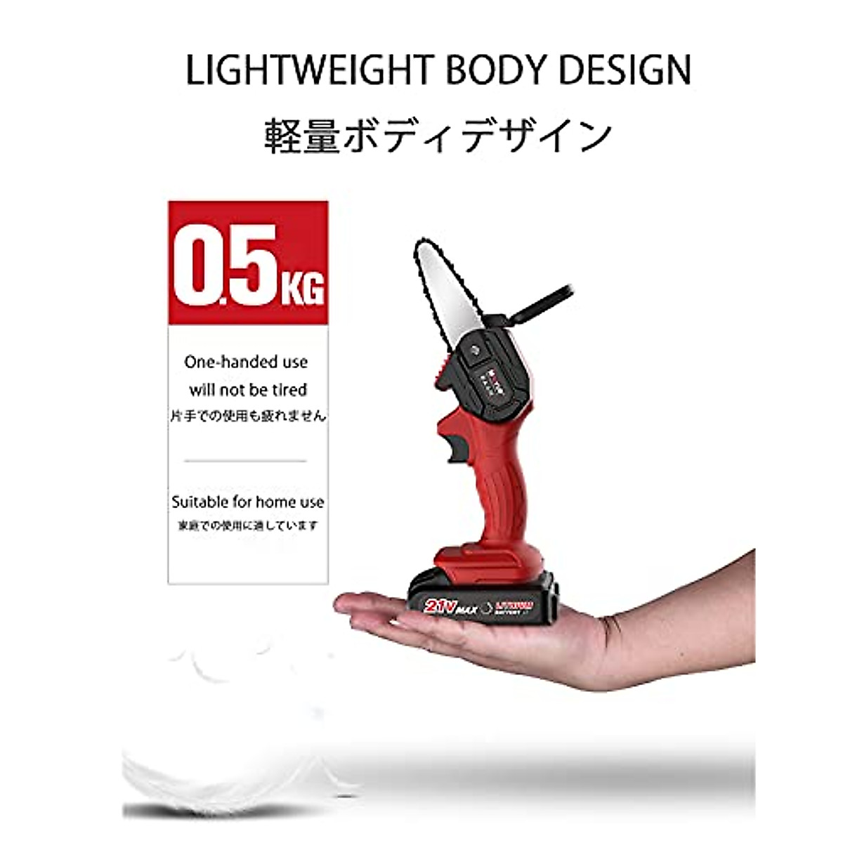 4-Inch Portable Rechargeable 6000mAh Battery Cordless Power Chain Saw, for Farming Tree Limbs, Garden Pruning, Bonsai Trunk, and Firewood