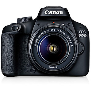 Canon EOS 3000D (Rebel T100) DSLR Camera w/EF-S 18-55mm F/3.5-5.6 Zoom Lens + 128GB Memory + Case + Tripod + Filters (36pc Bundle) (Renewed)
