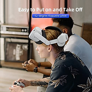 Head Strap Compatible with Oculus Quest 2,Meta Quest 2 Accessories Adjustable Elite Strap Replacement for Enhanced Comfort Support and Gaming Immersion in VR (Comfort Head Strap only)