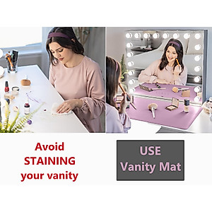 Makeup Mat for Vanity Top Protector, Cover Work Table Waterproof, Oilproof Dustproof Smooth and Soft, Purple 23.6"x11.8"from NemoHome