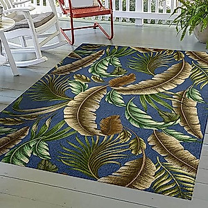 Dalyn Rugs Indoor/Outdoor Tropics TC1 Blue Washable 8' x 10' Rug
