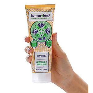 Human+Kind Body Souffle - Light, Fluffy Skin Conditioner for Hydrating and Smoothing Dry Skin - Natural, Vegan Formula with Shea Butter and Apricot Kernel Oil - Light, Fresh Fragrance - 6.76 oz