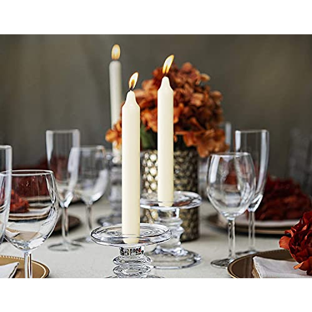 BOLSIUS Ivory Household Candles Bulk Pack 45 Count - Unscented Dripless 7 Inch Dinner Candlesticks - 6+ Hours Burn Time - Premium European Quality - Consistent Smokeless Flame - 100% Cotton Wick