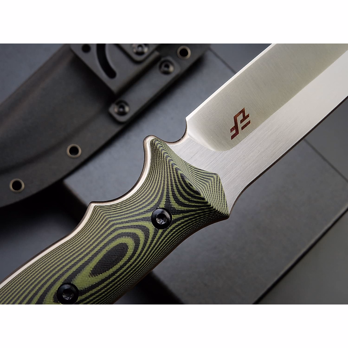 Eafengrow EF128 Fixed Blade Knife DC53 Steel Blade, Two Tone G10 Handle Full Tang Fixed Knifes Straight Knife for Working Camping Hunting Adventure Field EDC Tool Knife(Silver)