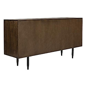 Safavieh Couture Home Eleni Modern Dark Brown and Shiny Brass 3-door Sideboard