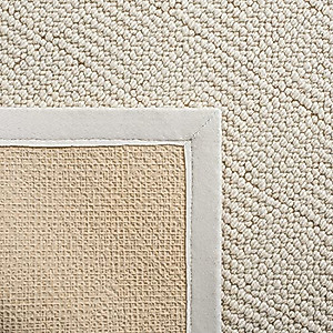 SAFAVIEH Natural Fiber Collection 3' x 5' Ivory NF487A Handmade Premium Wool & Jute Area Rug