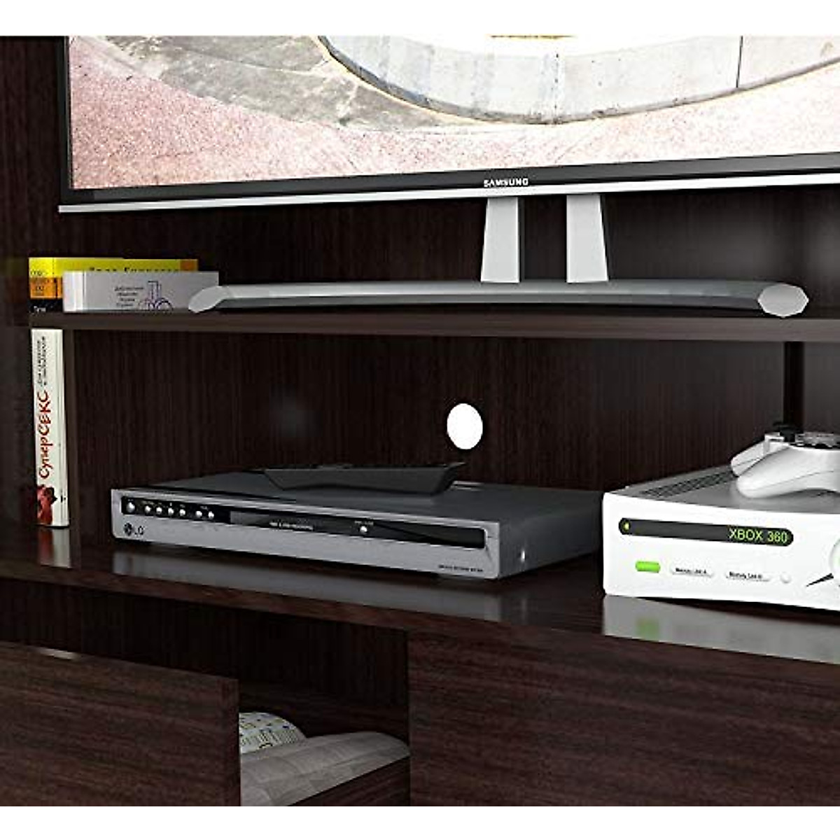 Inval America Wood Armoire Audio/Video Combo, Espresso-wengue