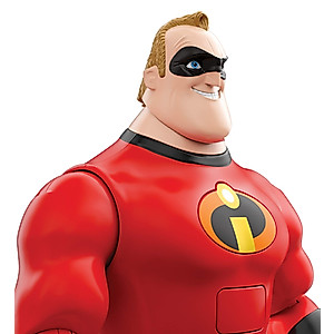 Pixar Interactables Mr. Incredible Talking Action Figure, 8-in Highly Posable Movie Character Toy, Interacts with Other Figures, Kids Gift Ages 3 Years & Older