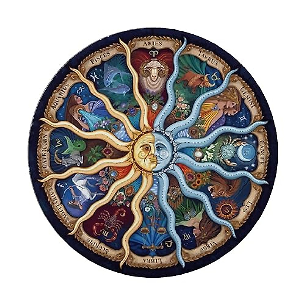 Zodiac Astrology Wheel Star Sign Symbol Astrology Birth Grip PopSockets PopGrip: Swappable Grip for Phones & Tablets PopSockets Standard PopGrip