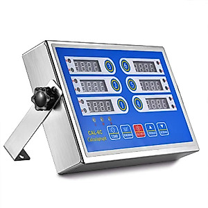 Commercial 6 Channel Timer - DEGOTM Kitchen Stainless Steel 6 Channel Timer Cooking Timers Baked Burger Fried Chicken Loud Alarm Reminder for Restaurant Home Kitchen