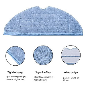 ilovelife 10 Pcs Mop Cloth Pads Replacement for Xiaomi Roborock S7 T7S T7 Plus Vacuum Cleaner Parts Replacement Microfiber Soft Pad, 10 Mop