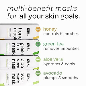 Face Masks Skincare Sheet with Aloe Vera - Beauty Facial Mask, Face Mask Bulk for Brightens Skin, Moisturizing & Boosts Collagen, Hydrating Face Masks Sheets, Face Masks Beauty Pack, 8 pcs Sheet Mask