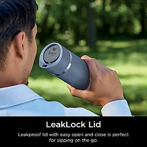 Ninja, Travel Mug, Sip Perfect 16oz, Brings Hot Drinks to Sippable Temperature in Minutes, Stainless Steel, Leak Proof, Dishwasher Safe, Metal Insulated Tumbler, Navy, DW1603NV