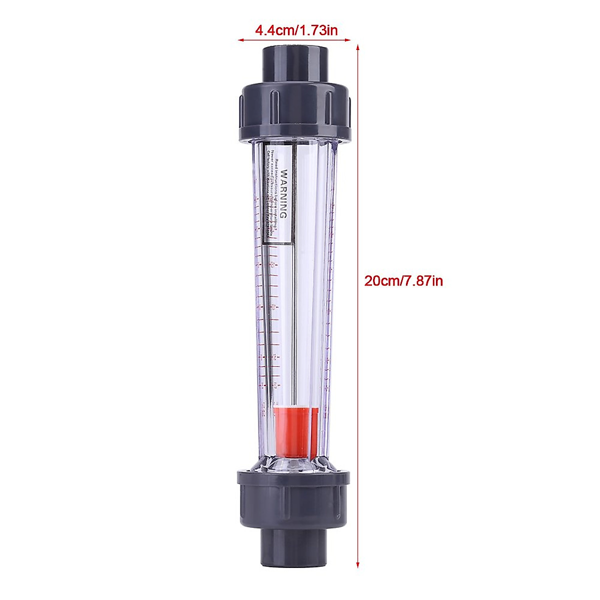 Akozon Rotameter Water Flow Meter Plastic Tube Type 25-250L/H Instantaneous Liquid Water Flow Meter Tube Flowmeter DN15 for Fertilizer l Fiber