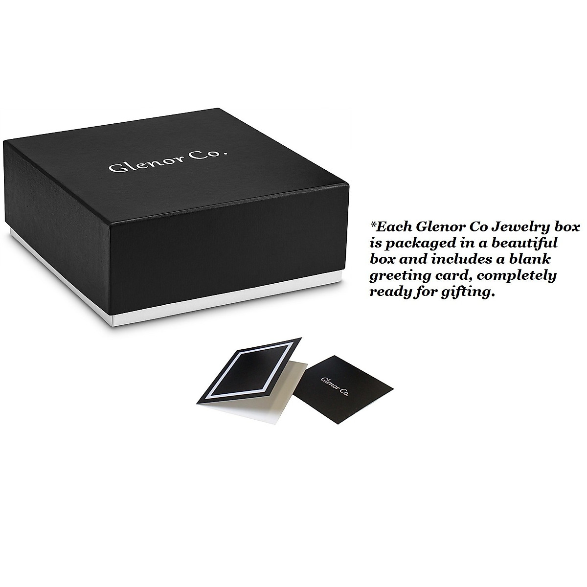 Glenor Co Cufflink Box for Men - Holds 70 Cufflinks - Luxury Display Jewelry Case -Carbon Fiber Design - Metal Buckle Holder, Large Glass Top - Black