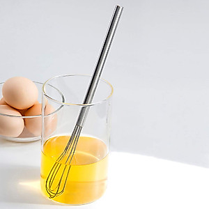 FLYINGSEA Whisk,Small Whisk,Mini Whisk,Stainless Steel Whisk,Wisk,Whisks for cooking,Cooking and Kitchen Gadget.