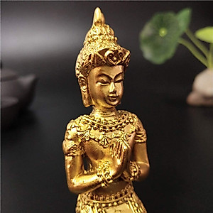 Buddha Statue Buddha Statue Decoration Gold Ganesha Thailand Figurines Meditation Sculpture for Home Garden Ornaments Crafts Meditating Buddha