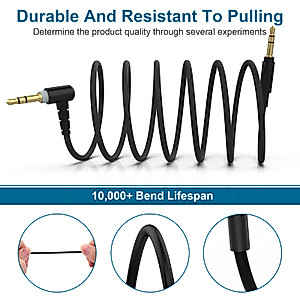 Tobysome 3.5mm Audio Cable Aux Cord Replacement Headphone Cable Compatible with Sony WH-1000xm5 WH-1000xm4 WH-1000xm3 WH-1000xm2 MDR-XB950N1 MDR-ZX770BN WH-xb910n WH-CH700N Headphones, More