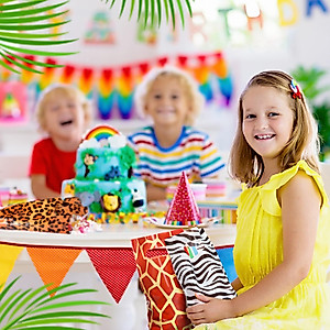 Dinifee 200 Pieces Plastic Safari Goodie Bags Bulk Jungle Theme Party Favors Bags Safari Gift Bags Safari Candy Bags for Summer Jungle Animal Party Favors Supplies